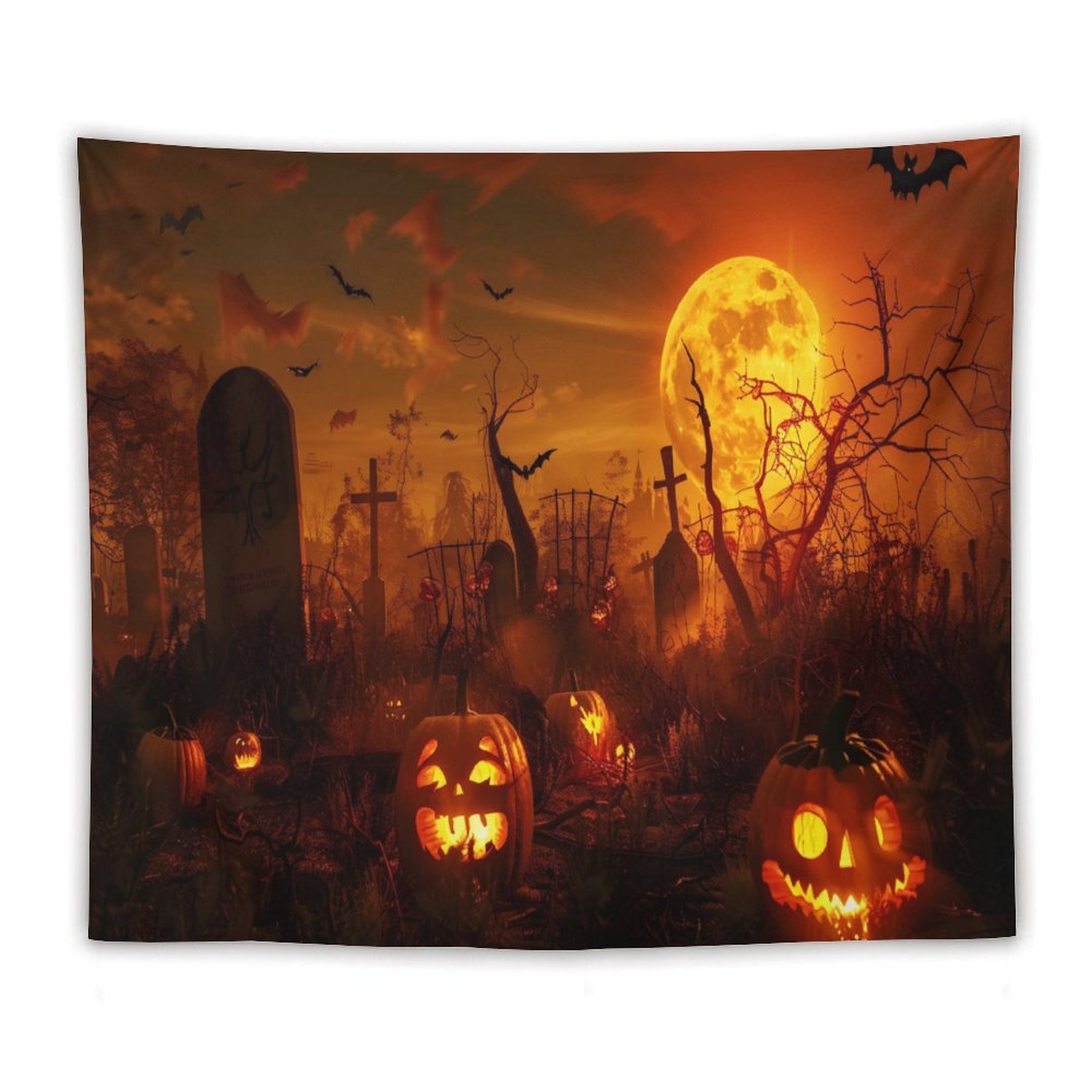 Halloween (238) Tapestry, Halloween Spooky Ghost Wall Tapestry for ...