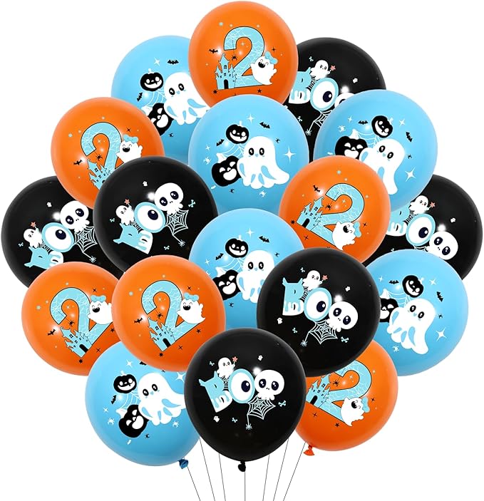 Halloween 2nd Birthday Decoration Boy, 45pcs Two Spooky Birthday ...