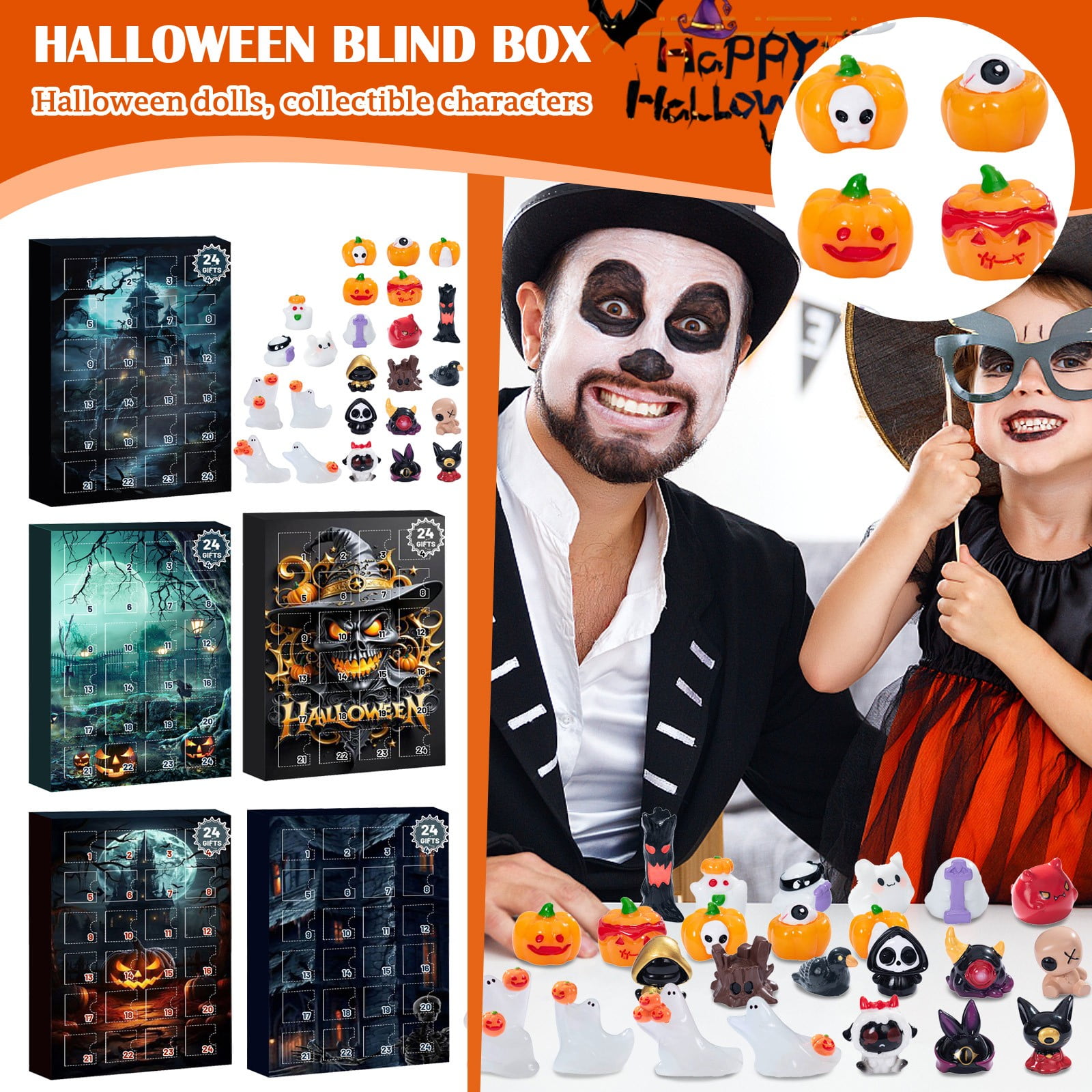Halloween 3D Airplane Blind Box,24-Piece Halloween Mystery Airplane ...