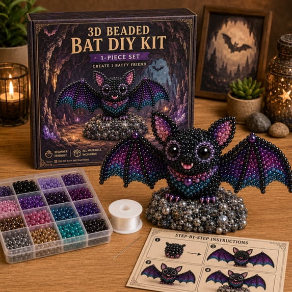 Halloween 3D Beaded Animal Craft Kit with Premium Seed Bead Materials ...