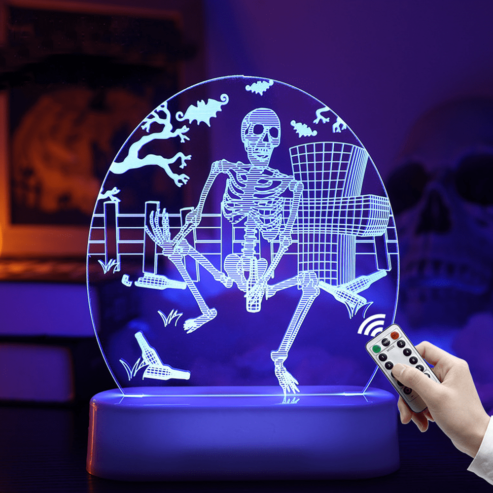 Halloween 3D Illusion Night Lights Desk Lamp,for Halloween Party Gifts ...