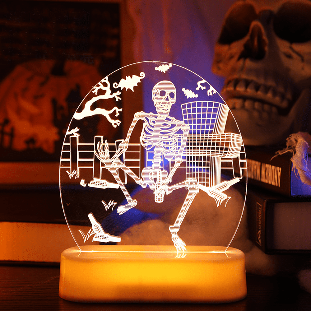 Halloween 3D Illusion Night Lights Desk Lamp,for Halloween Party Gifts ...
