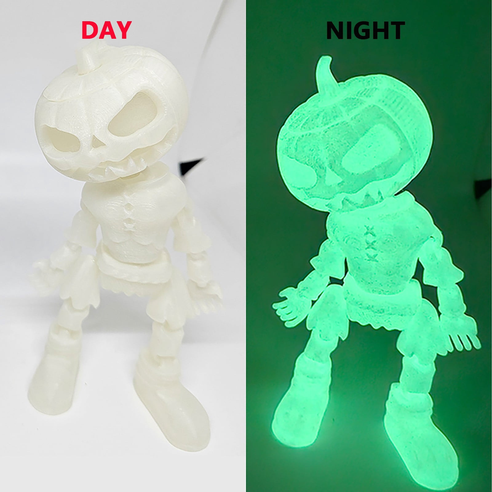 Halloween 3D Printing Pumpkin Zombie, Horror Glow in The Dark Zombie ...