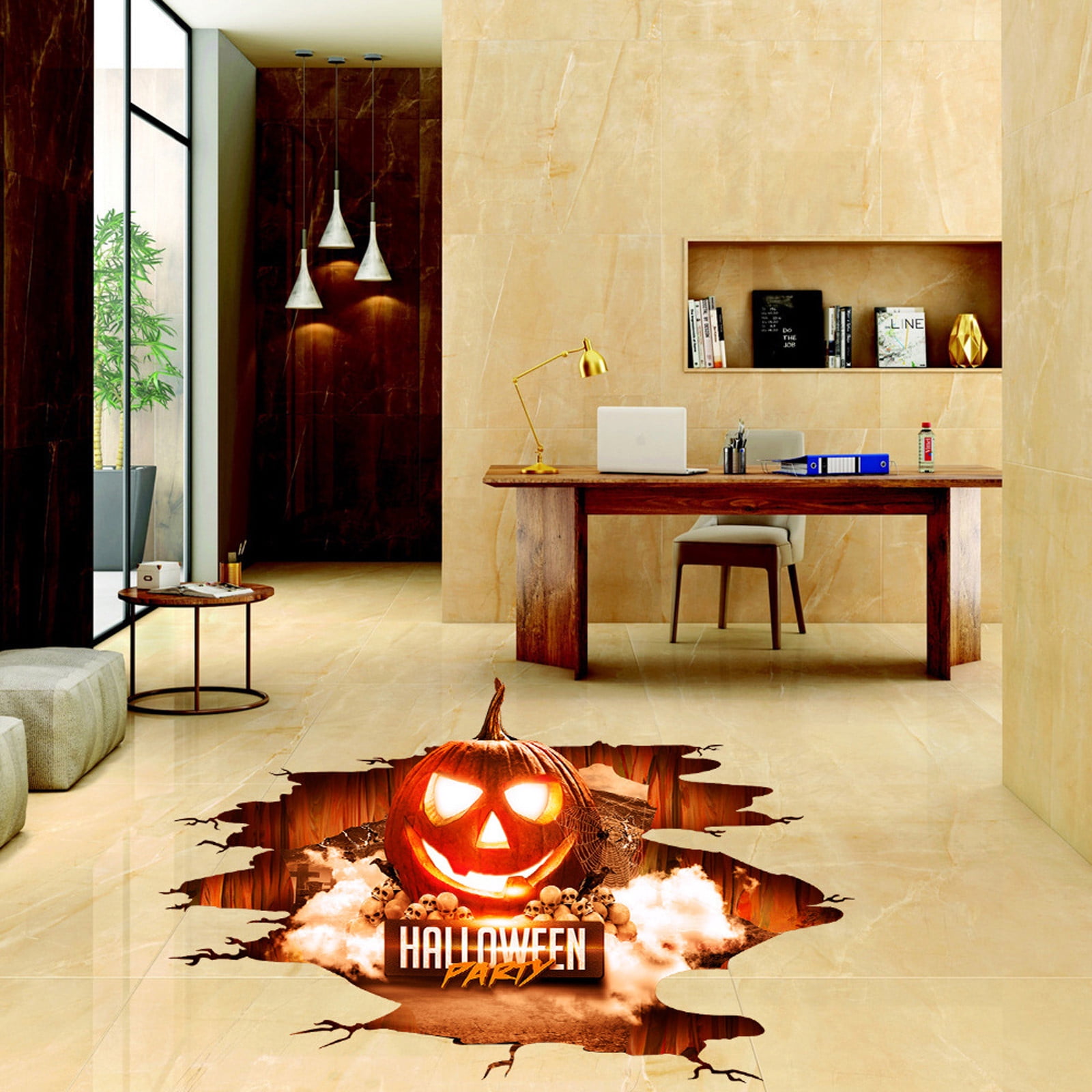 Halloween 3D Scary Wall Stickers, Removable Art Mural Party Decals for ...