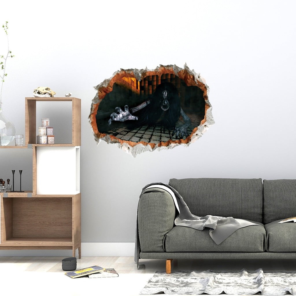 Halloween 3D Wall Removable Art Murals for Party Use with Easy Peel ...
