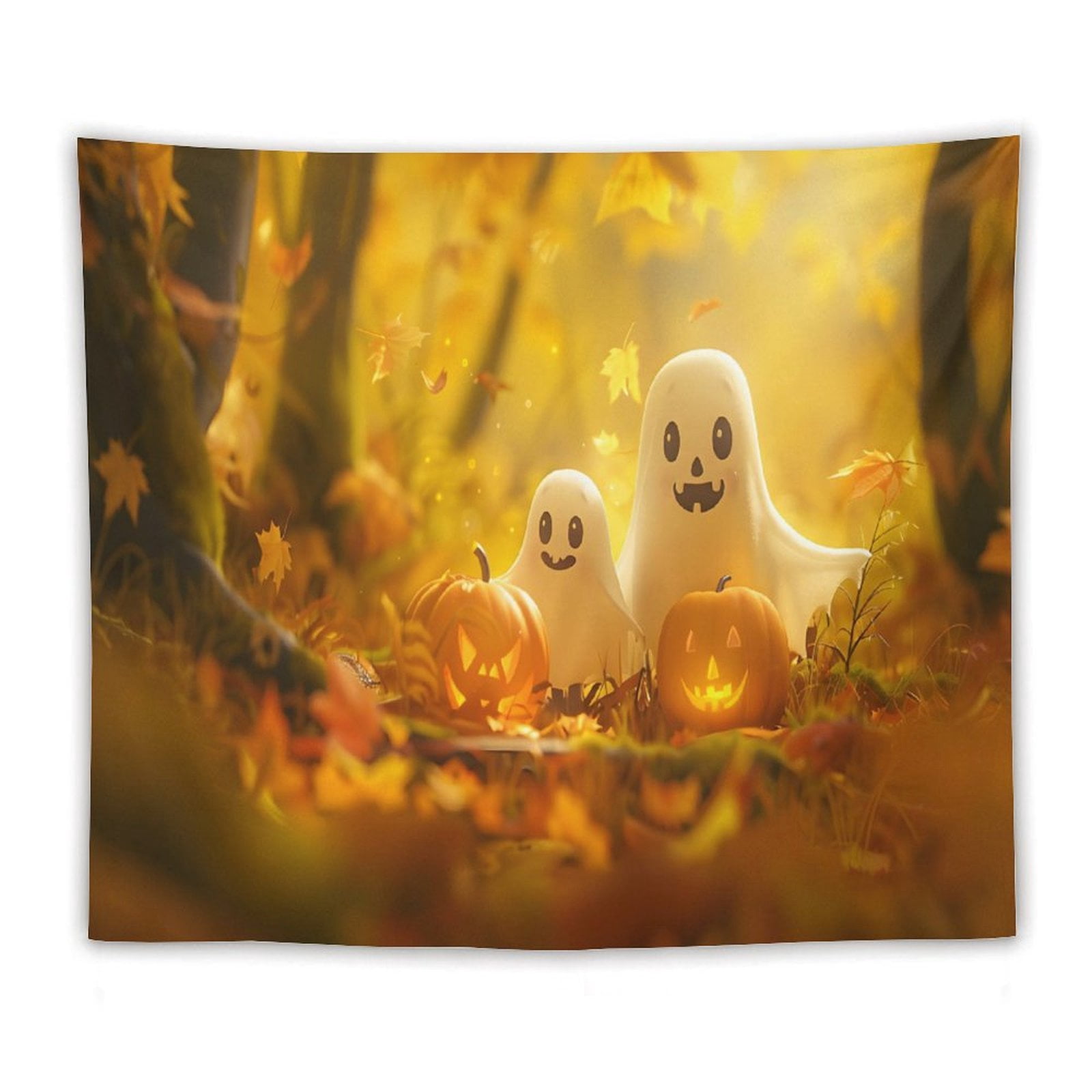 Halloween (541) Tapestry, Halloween Spooky Ghost Wall Tapestry for ...