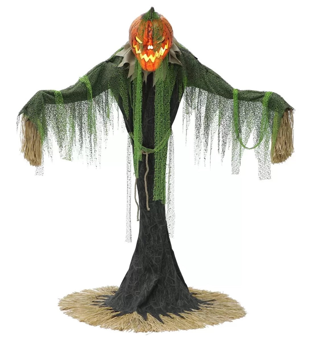 Halloween 7ft Animated Pumpkin Scarecrow with Music and Lights ...
