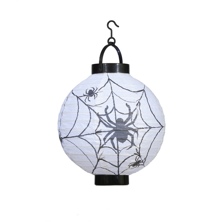 Lanterns With Battery Powered Spider 12 Pack Halloween Pumpkin