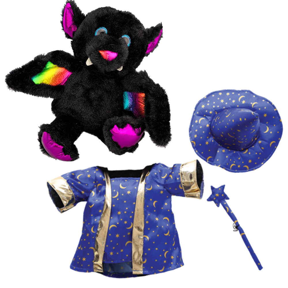 Halloween 8" Bruce the Bat Plush Toy with Wizard Costume w/ Wand ...