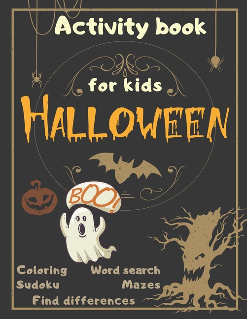 Halloween Activity Book Coloring Mazes Sudoku Word search Find ...