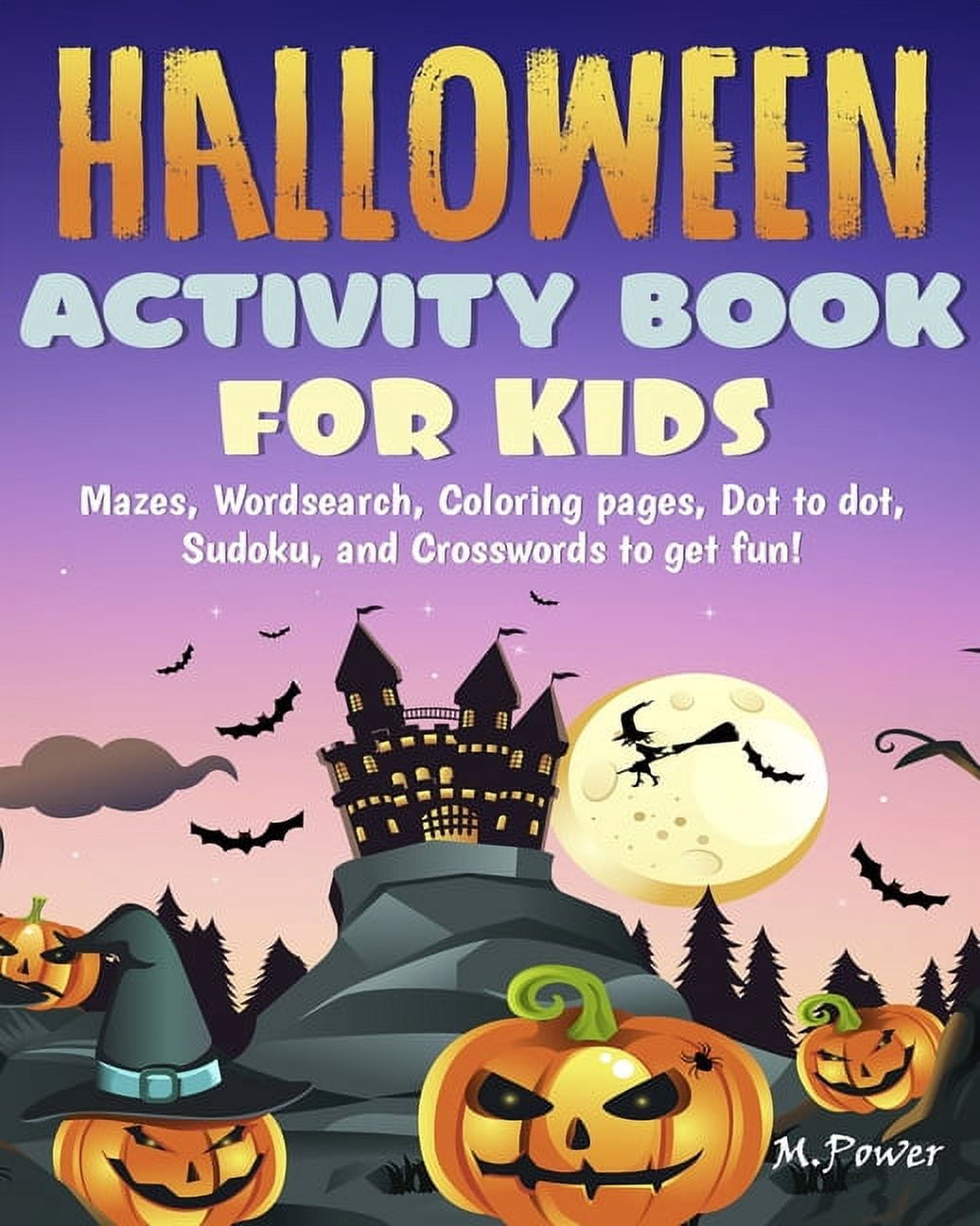 Halloween Activity Book For Kids : Mazes, Wordsearch, Coloring pages ...