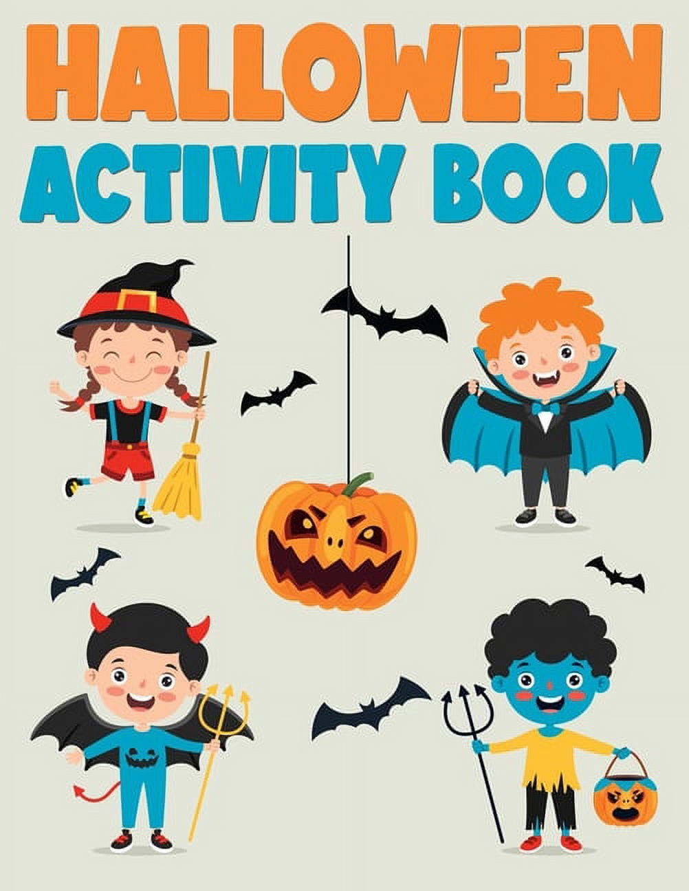 Halloween Activity Book: Halloween Word Search, Step-by-Step Drawing ...