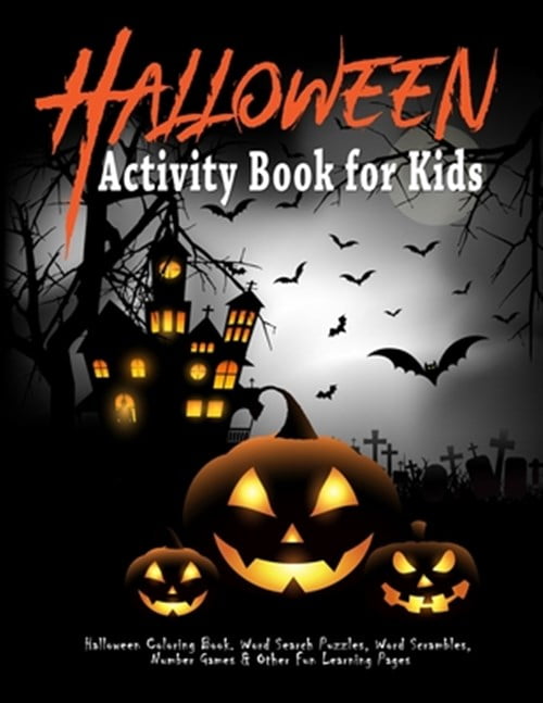 Halloween Activity Book for Kids: Halloween Coloring Book. Word Search ...