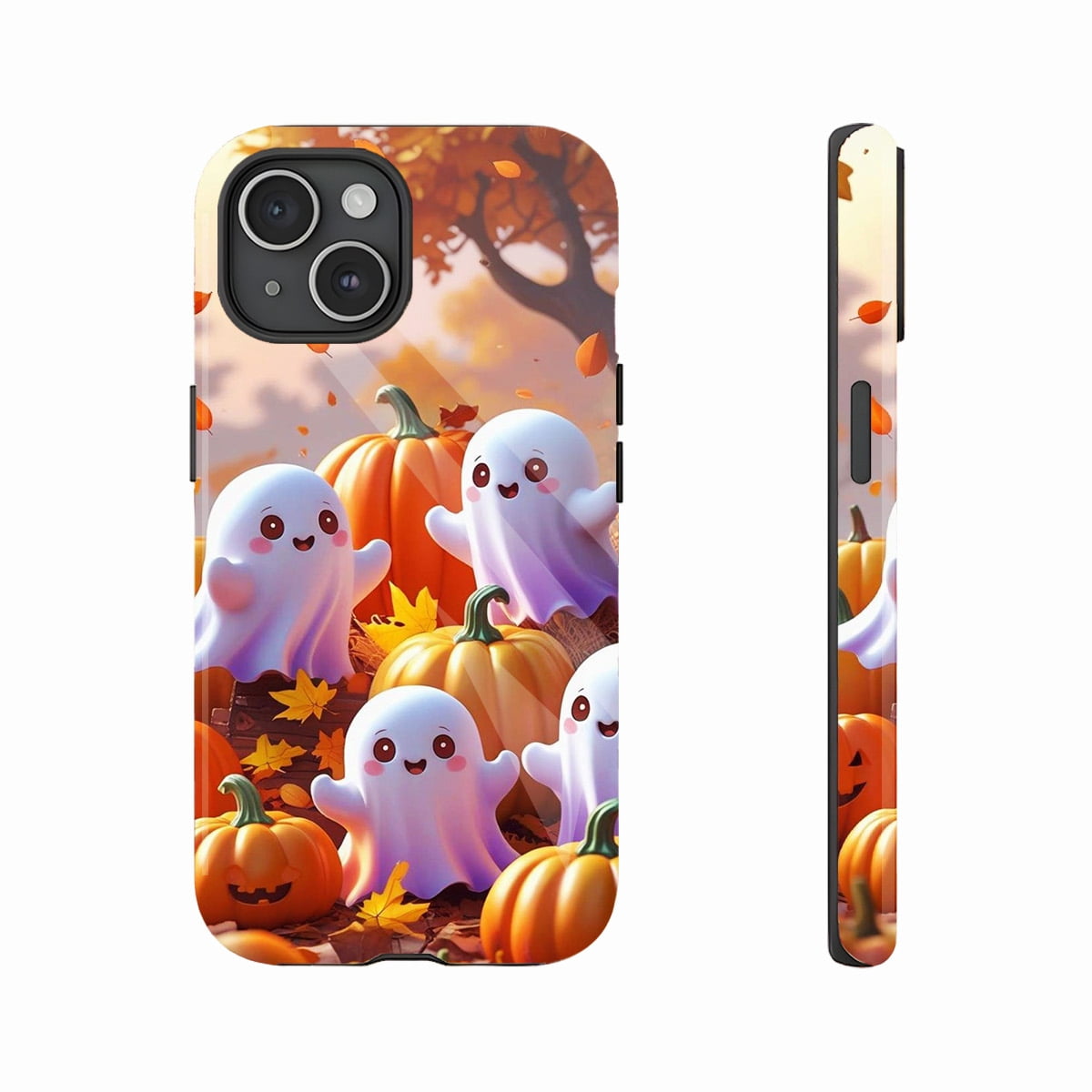 Halloween Adorable Ghost Pumpkin Design Phone Case for iPhone 11/12/13 ...