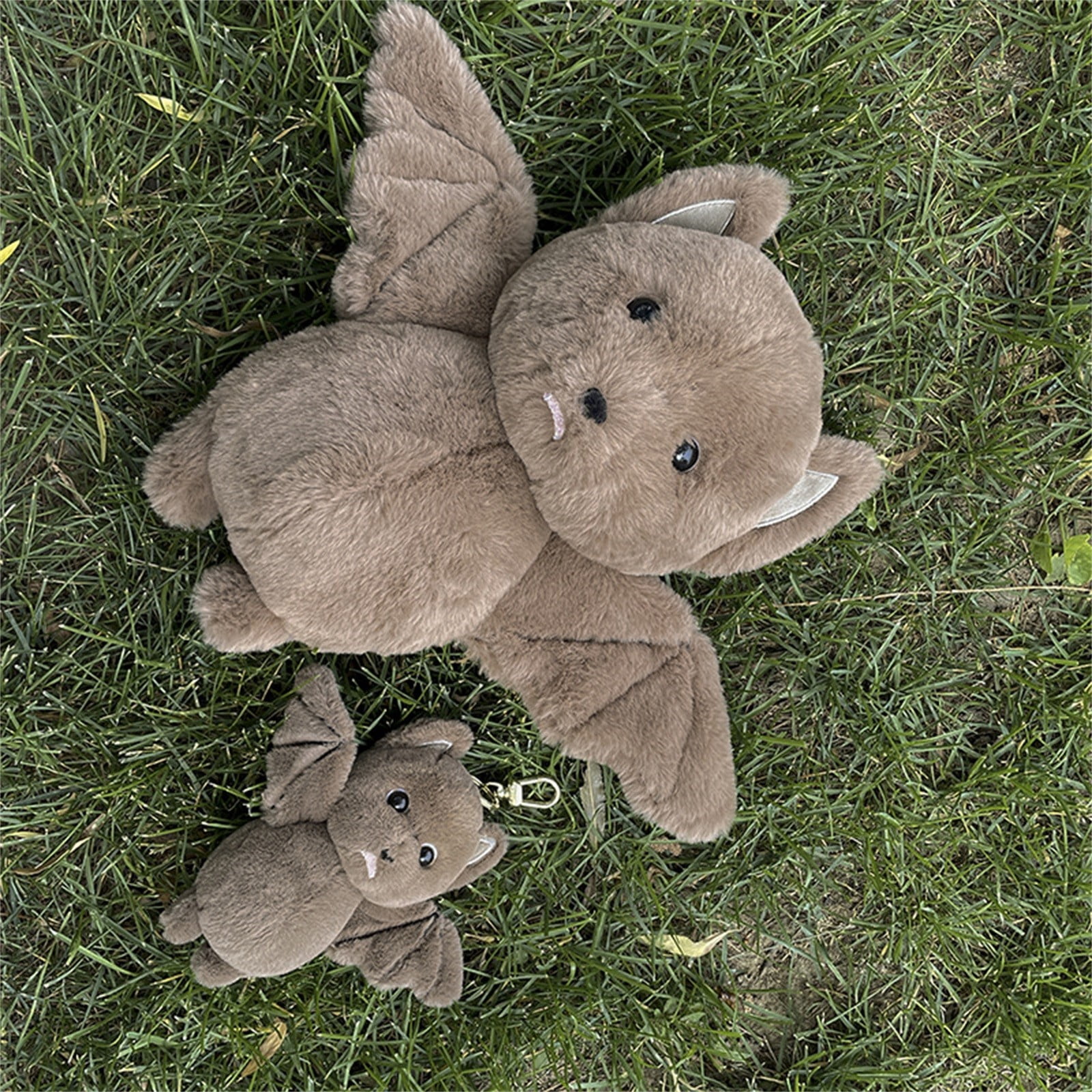 Halloween Adorable Soft Plush Bat Stuffed Animal Toy, Cuddly Gray Bat ...