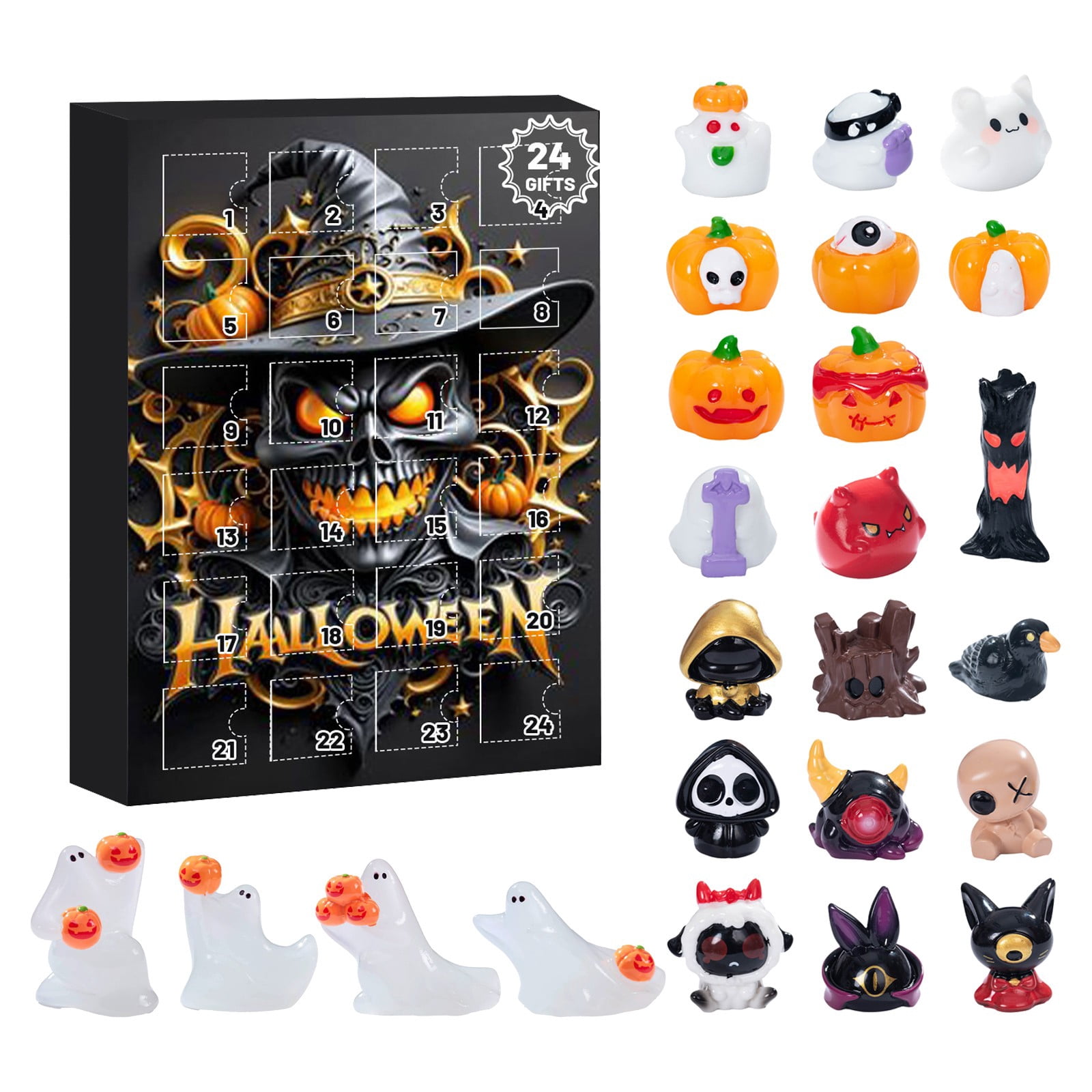 Halloween Advent Calendar 2024 with 24 Squishy Toys, Countdown Calendar ...