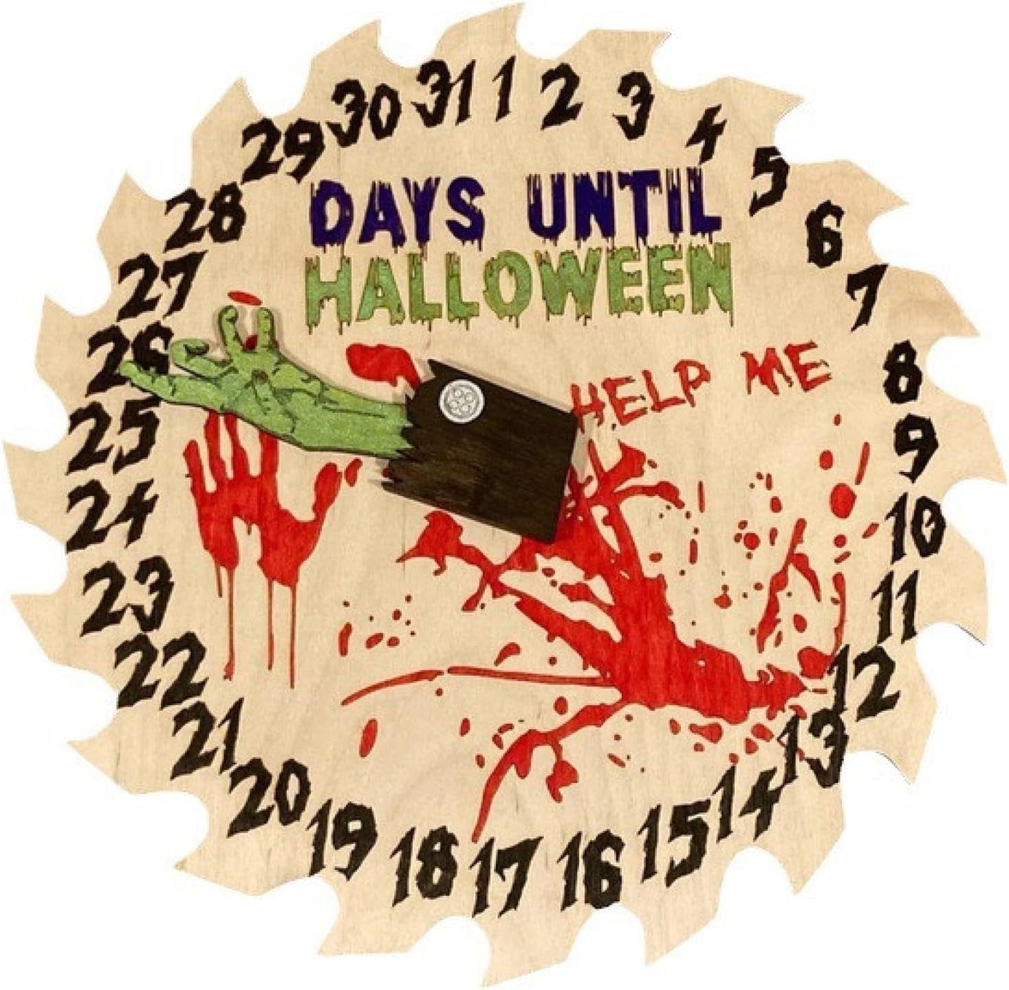 Halloween Advent Calendar 2024 Round Halloween Countdown Calendars with ...