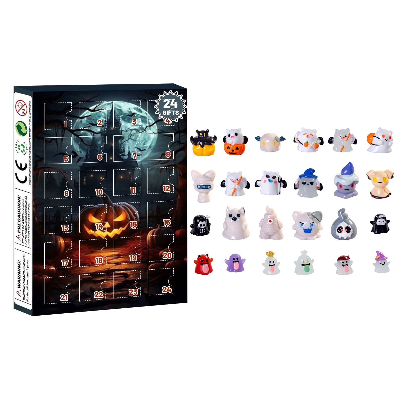 Halloween Advent Calendar 2025,24 Day Halloween Ghost Countdown ...