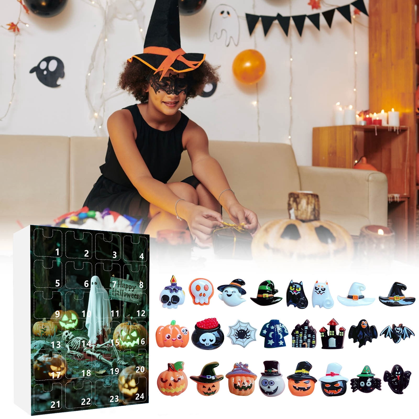 Halloween Advent Calendar 2025 - 3D Countdown Calendar with 24 Spooky ...