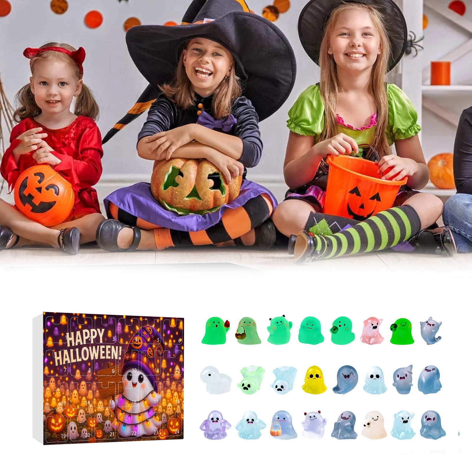 Halloween Advent Calendar 2025, Halloween Countdown 24 Days Resin ...