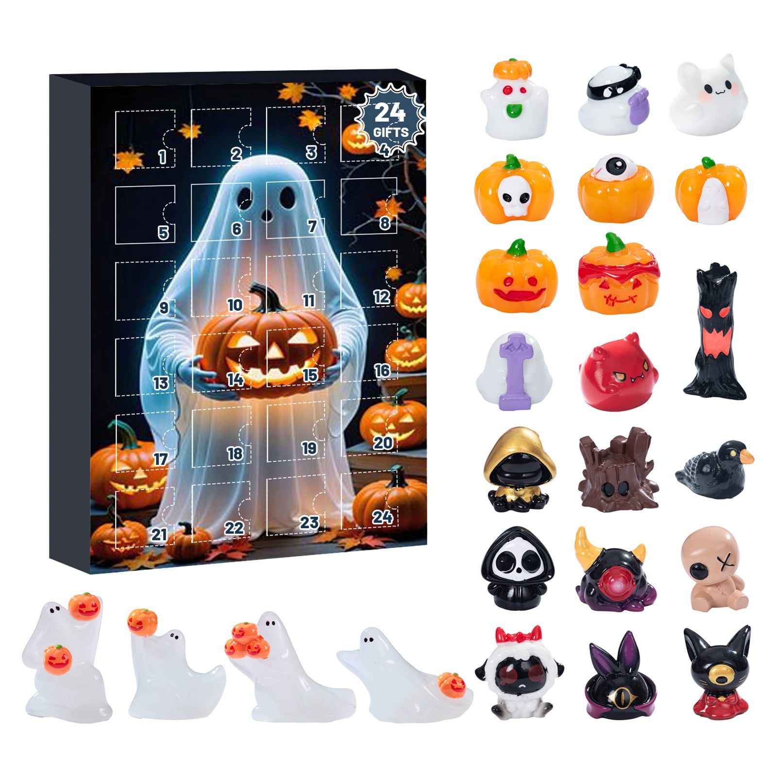 Halloween Advent Calendar 2025, Halloween Countdown Calendar with 24Pcs ...