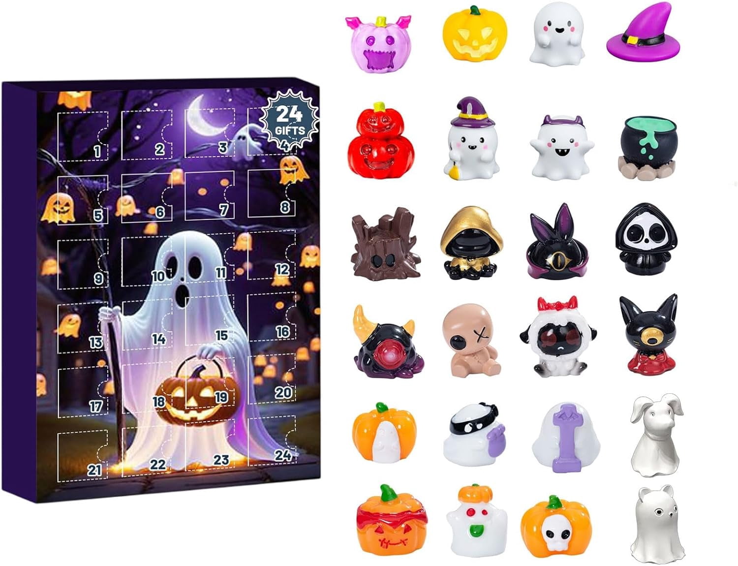 Halloween Advent Calendar 2025, Halloween Countdown Calendar with 24Pcs ...