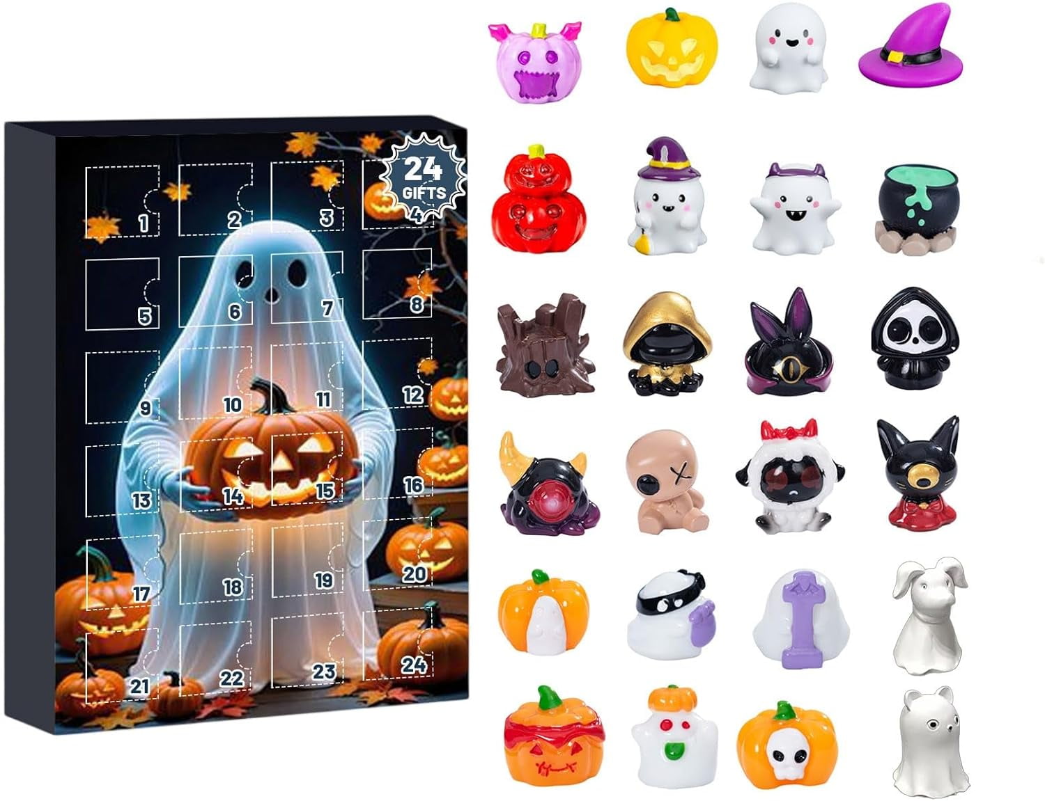 Halloween Advent Calendar 2025, Halloween Countdown Calendar with 24Pcs ...
