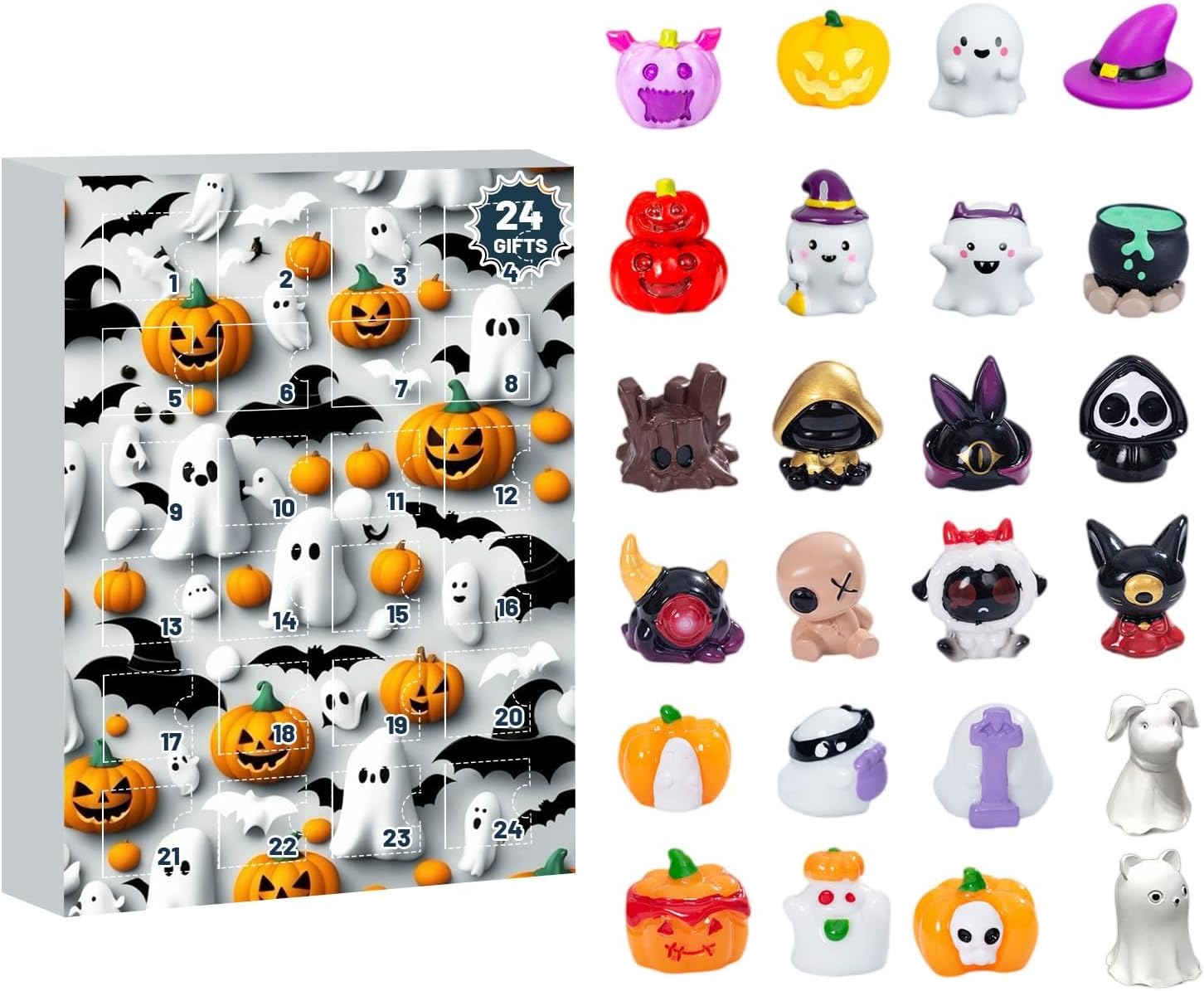 Halloween Advent Calendar 2025, Halloween Countdown Calendar with 24Pcs ...