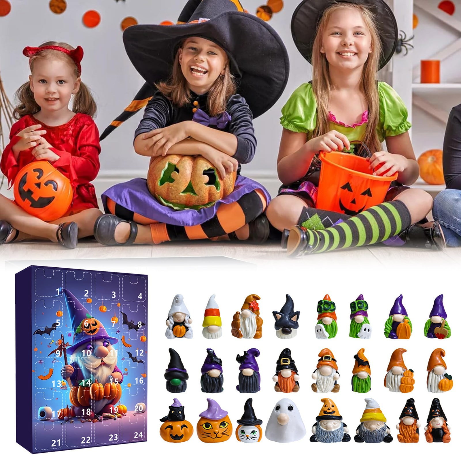 Halloween Advent Calendar 2025 Halloween Countdown Gnomes Calendar 24 ...