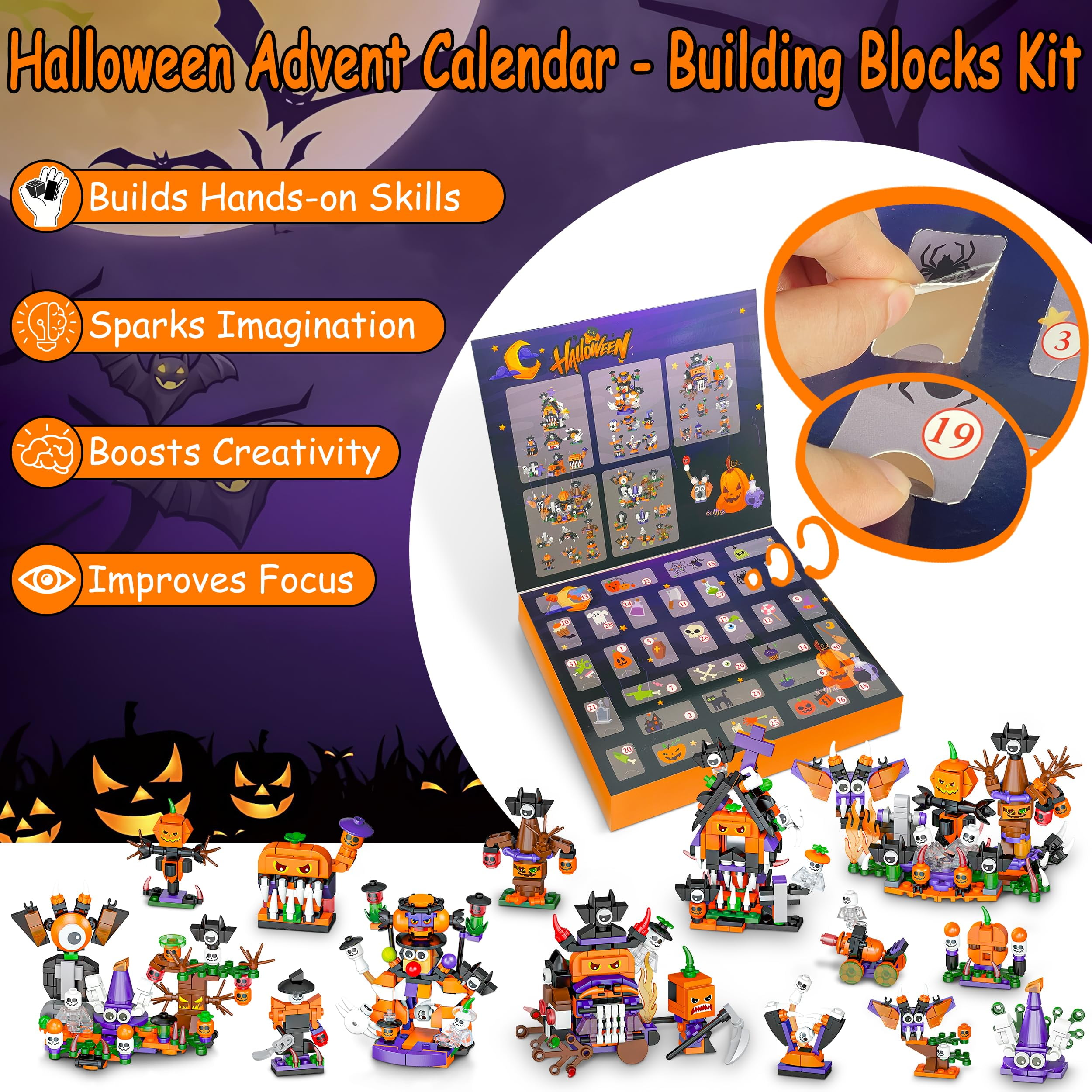 Halloween Advent Calendar 2025 for Kids, 31 Days Halloween Countdown ...