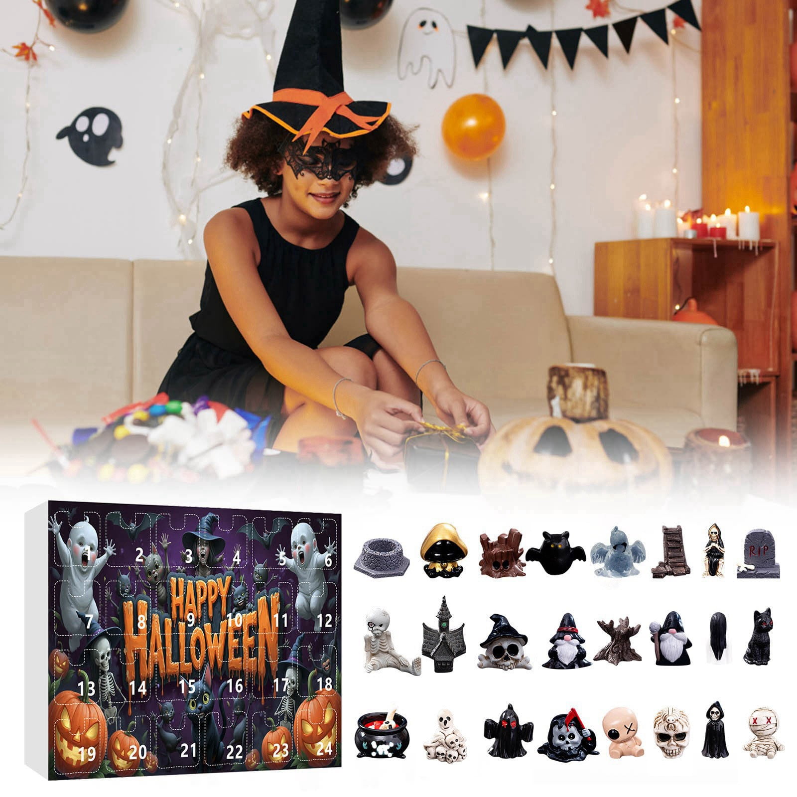 Halloween Advent Calendar with 24 Spooky Toys - Halloween Countdown ...