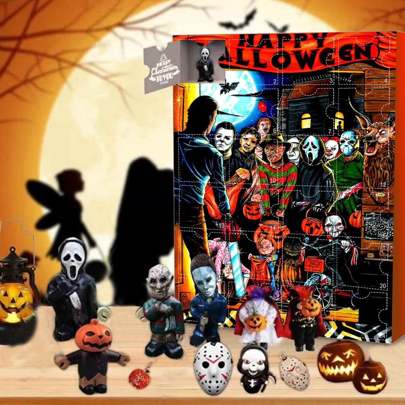 Halloween Advent Calendar, Halloween Horror Figures Collectible Advent ...