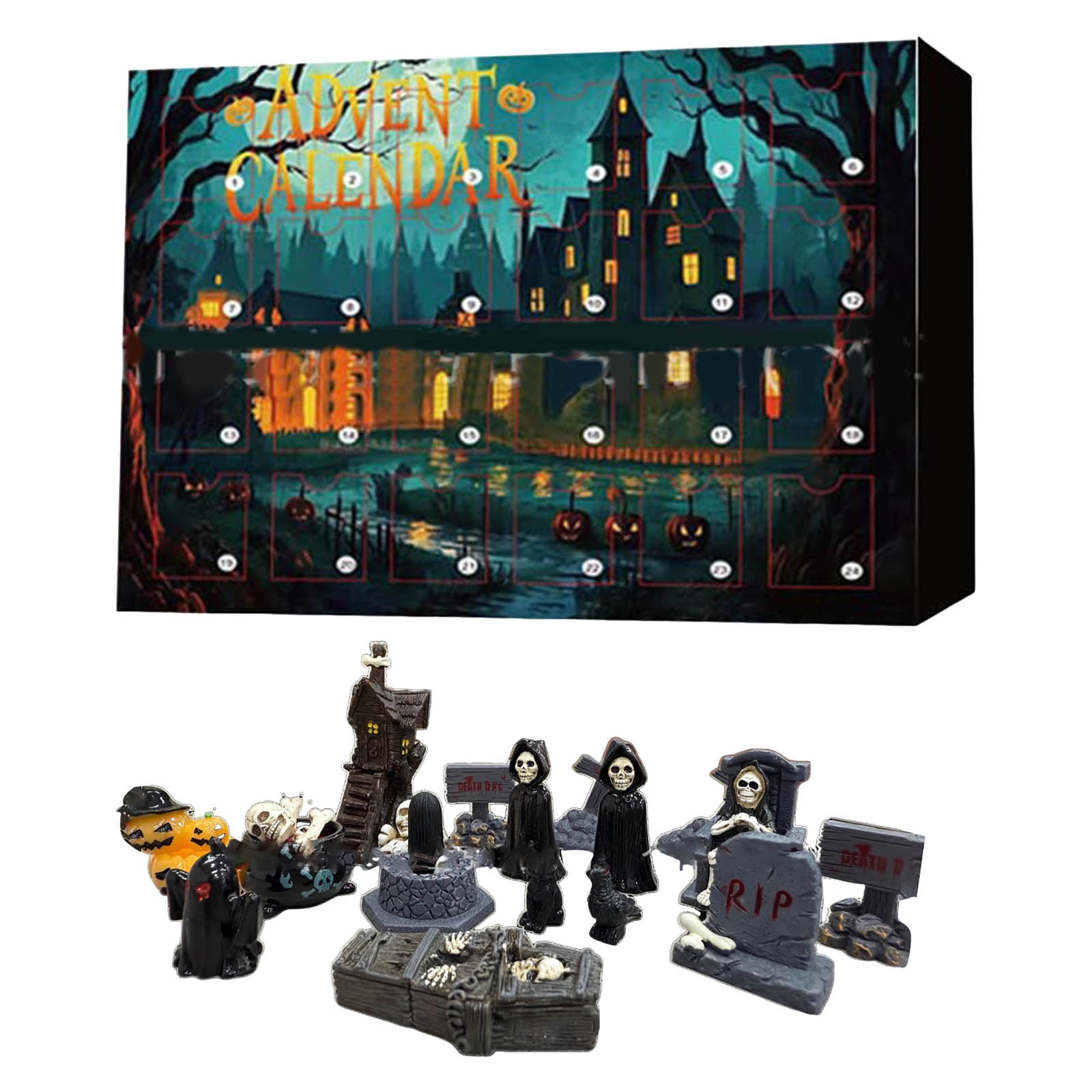 Halloween Advent Calendars 2025, 24pcs Mini Halloween Figurines ...