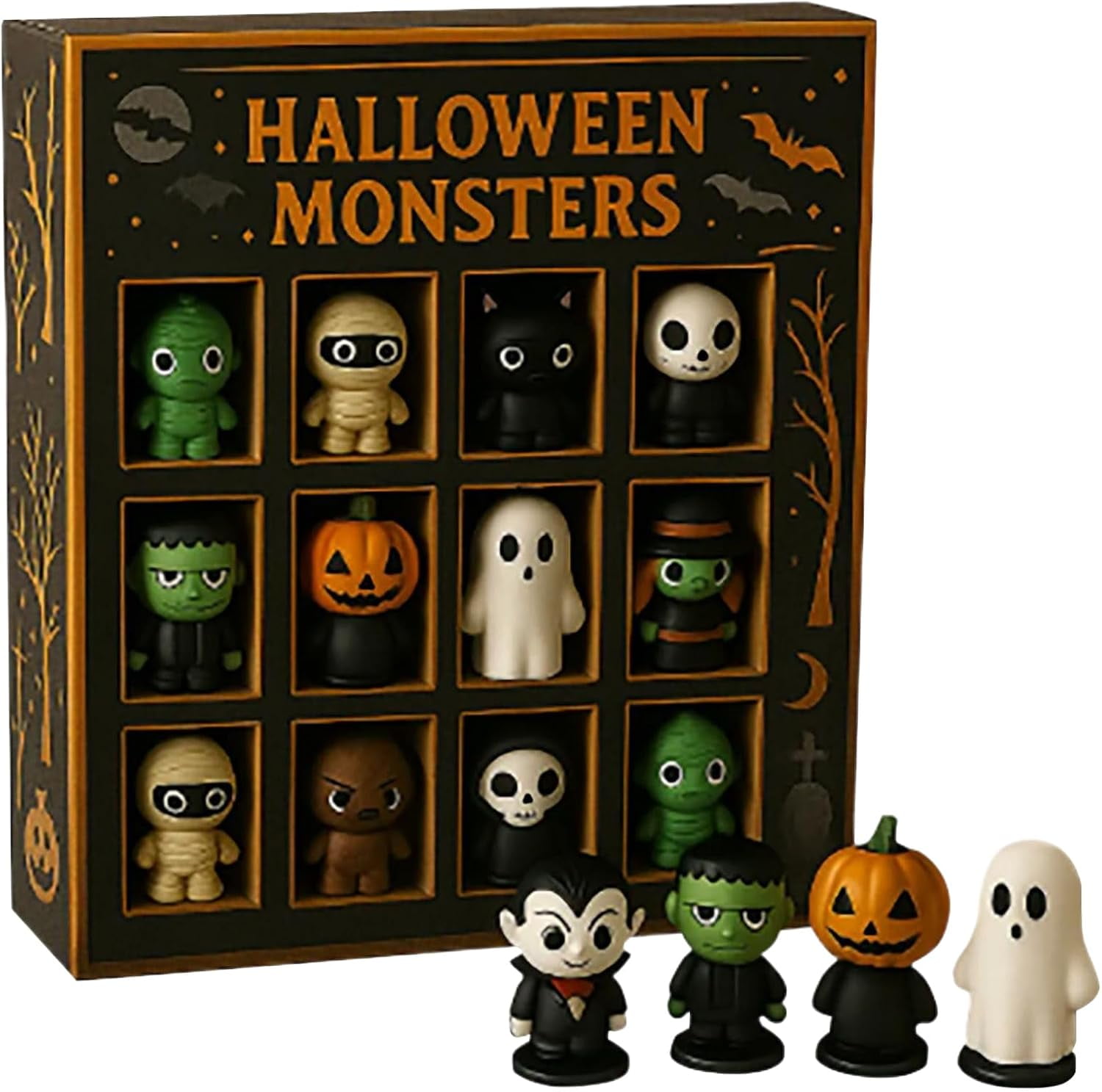 Halloween Advent Calendars 2025, Halloween Countdown Advent Figurines ...