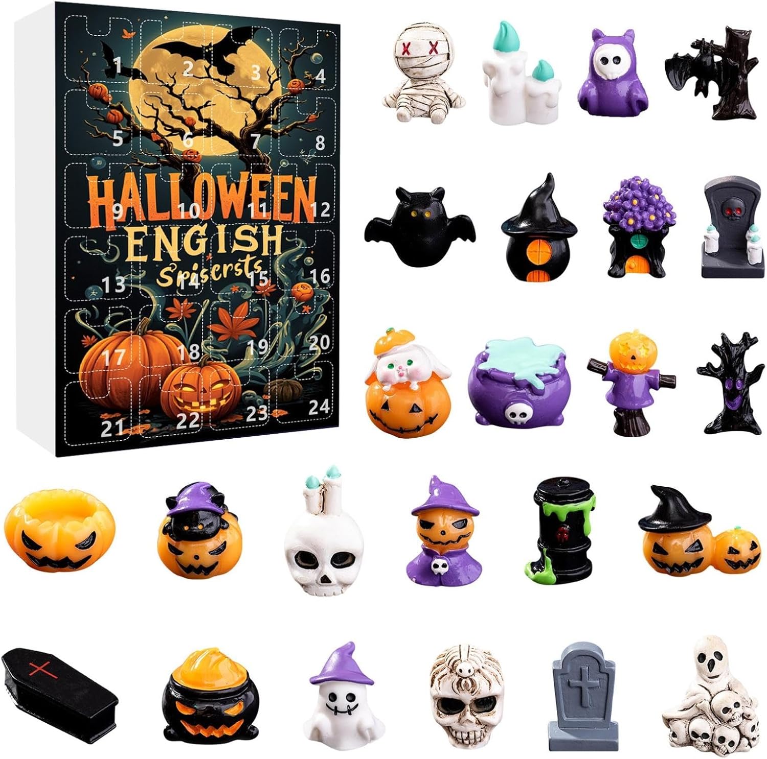 Halloween Advent Countdown Calendar 2025 with Surprise Toy, Creepy ...