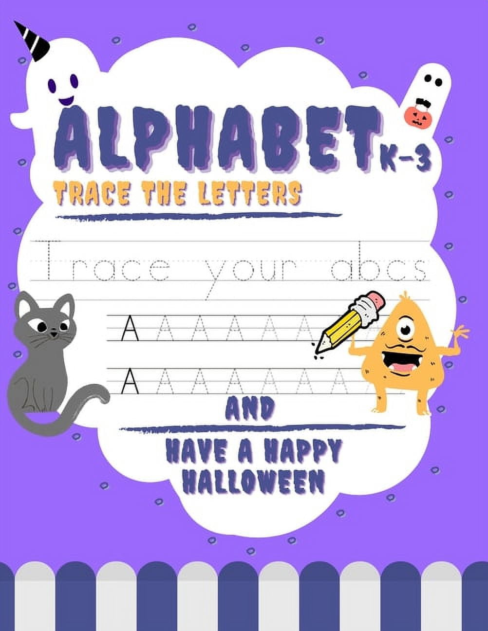 Halloween Alphabet Tracing Book: 8.5 x 11 inch, alphabet tracing book ...