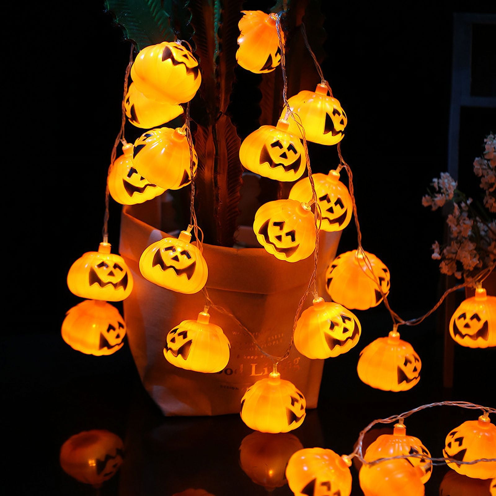 Halloween Ambient Light String LED Battery Box Jack-o'-light String ...