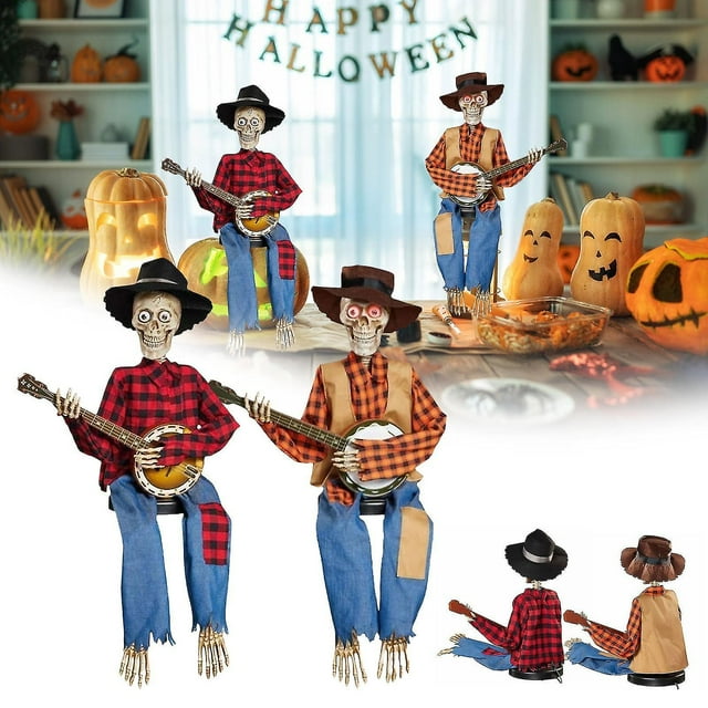 Halloween Animated Banjo Skeletons,halloween Decoration Skeleton ...