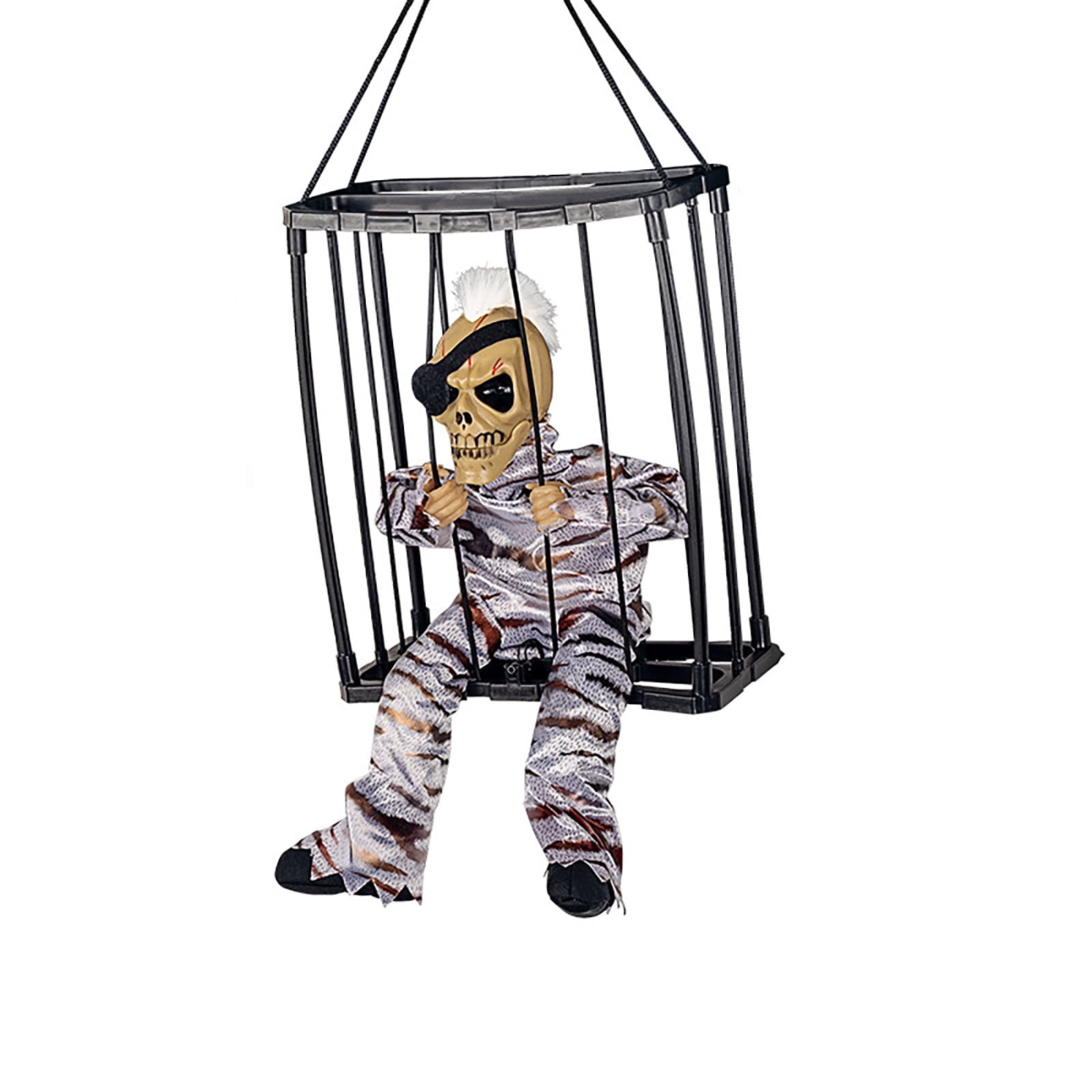Halloween Animated Prisoner in Cage Decoration - Spooky Scary Moving ...