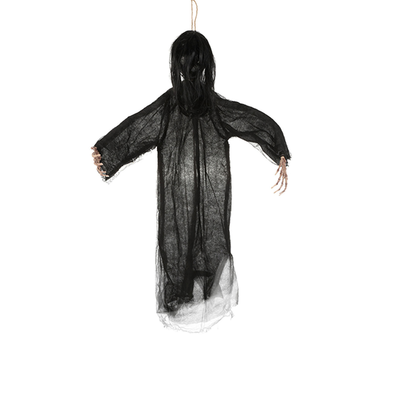 Halloween Animated Women Ghost with Posable Arm,Voice Activated Ghosts ...