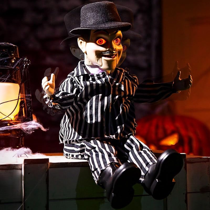 Halloween Animatronic 10inch Creepy Girl Doll, Halloween Animated ...