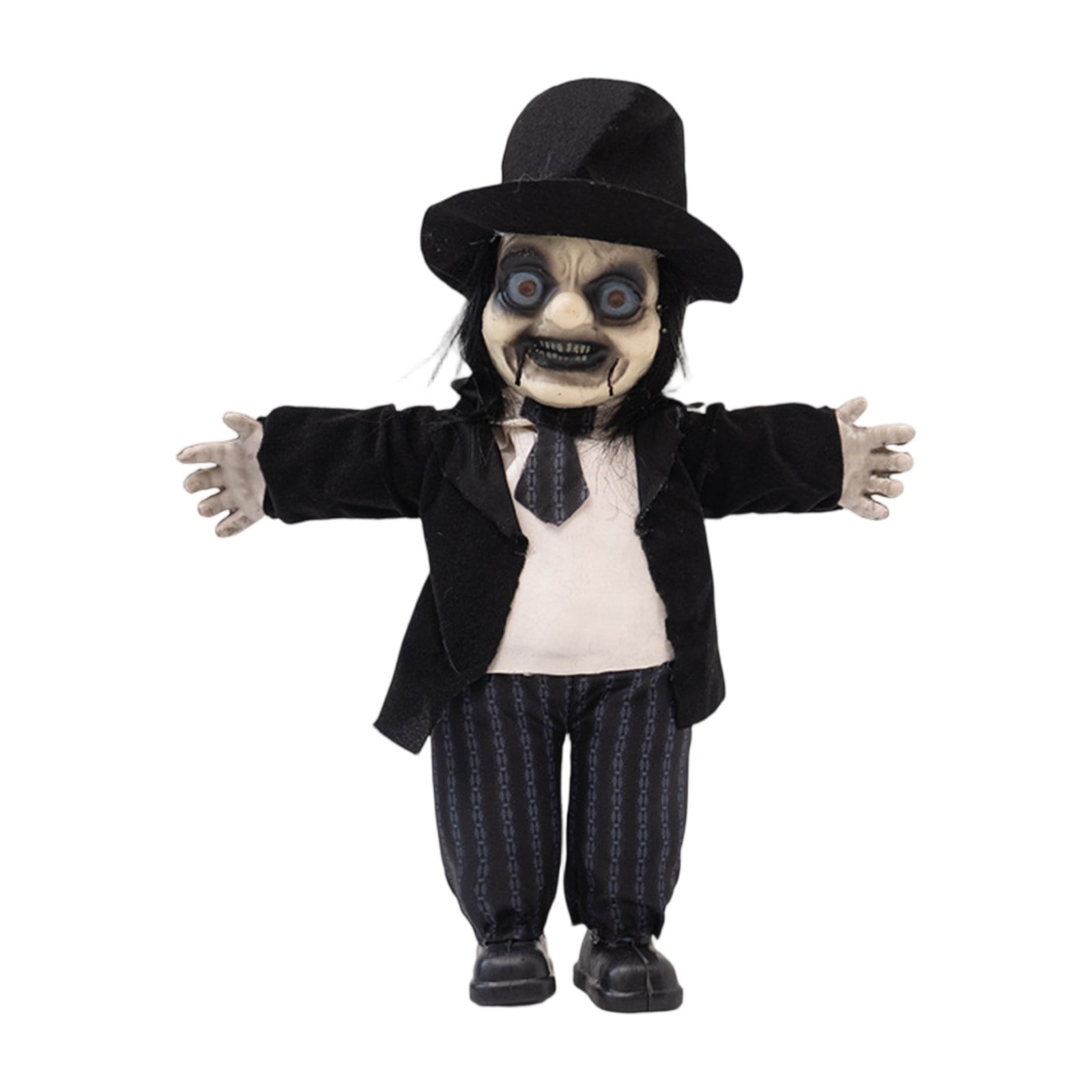 Halloween Animatronic Doll - Spooky Gentleman Ringmaster with Light-Up ...