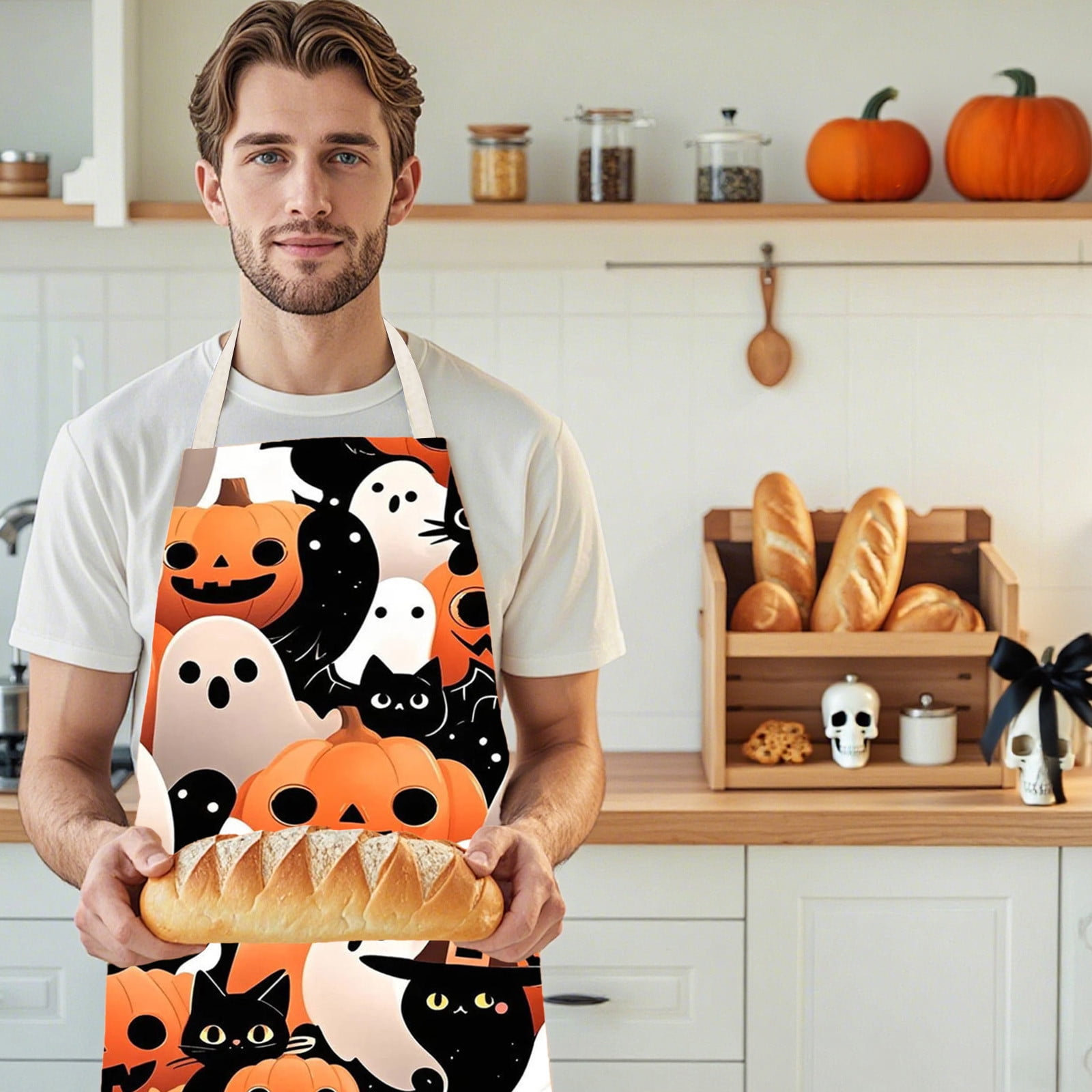 Halloween Apron Holiday Horror Mood Decorative Apron Home Dirt ...