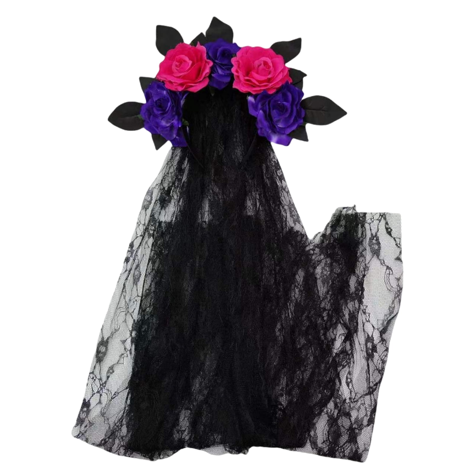 Halloween Artificial Flower Veil Corpse Bride Wig,Halloween Gothic ...