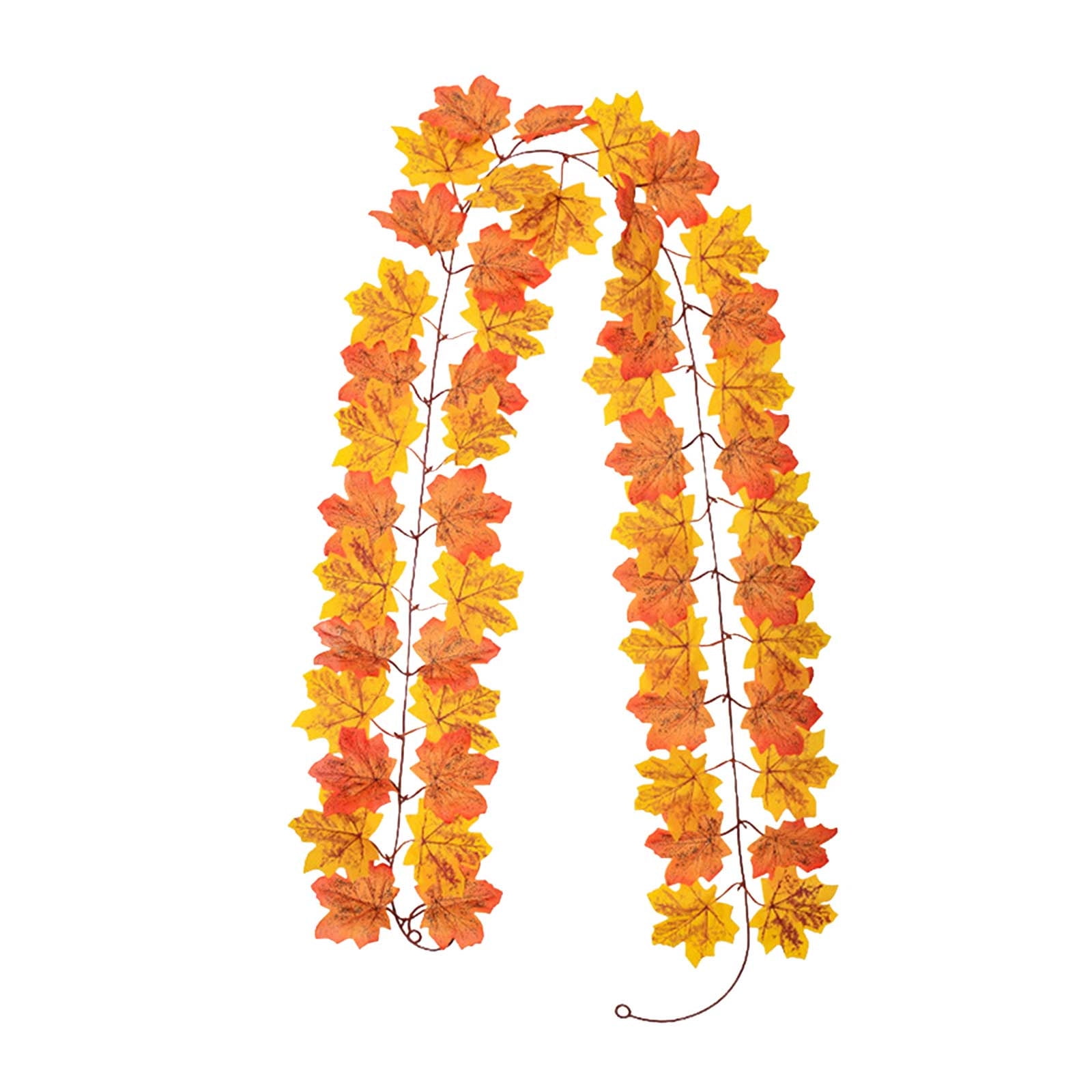 Halloween Artificial Maple Leaf Vines - Realistic Fake Leaves for ...