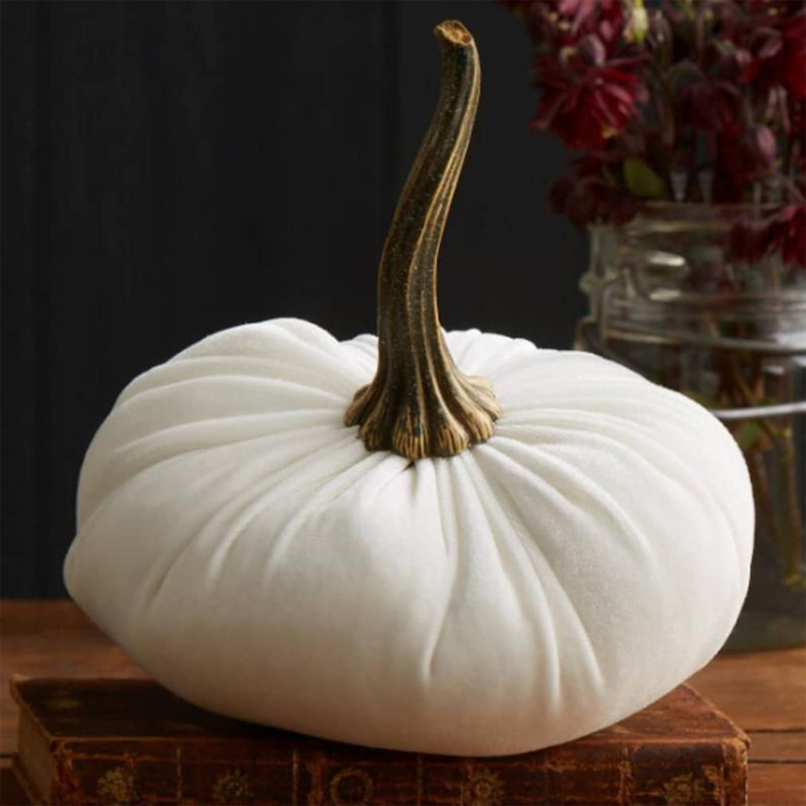 Halloween Artificial Pumpkins Fake Artificial Velvet 11cm Large ...