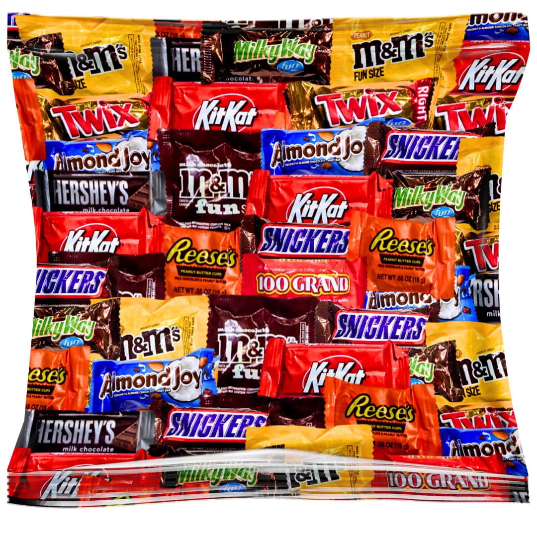 Halloween Assorted Fun-Size Chocolate Candy Mix – Bulk Bag – Variety ...