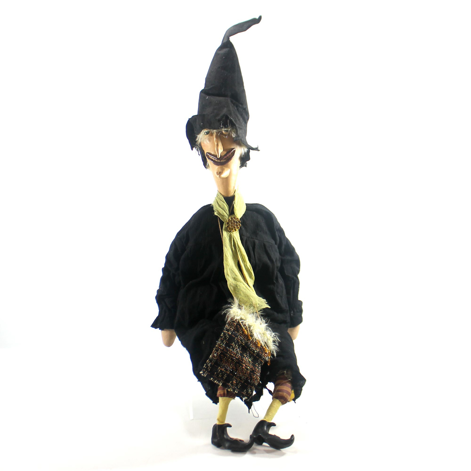 Halloween Big Eyed Witch Polyresin Folk Art Tea Stained Halloween2 ...