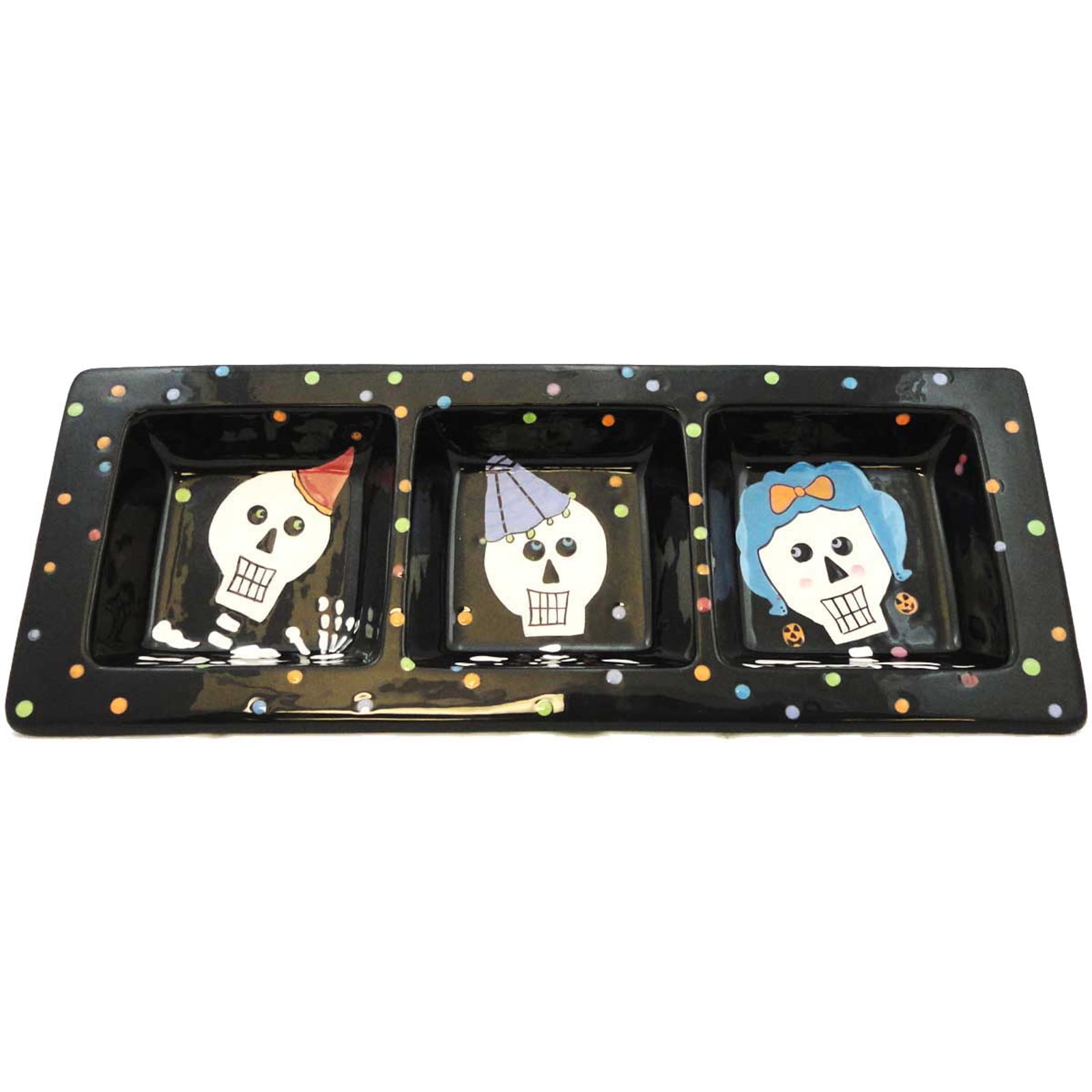 Halloween BOO BASH DIVIDED PLATE Ceramic 99313 - Walmart.com