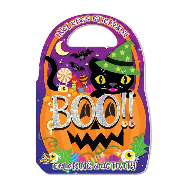 Halloween BOO!! Coloring and Activity with Stickers Handlebook ...